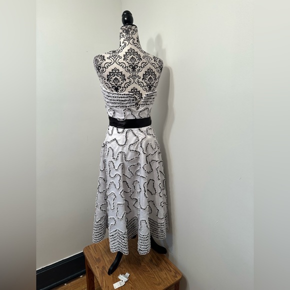 Basix Ii | Dresses | Basix Ii White Black Corset Lace Embroidered Lined ...